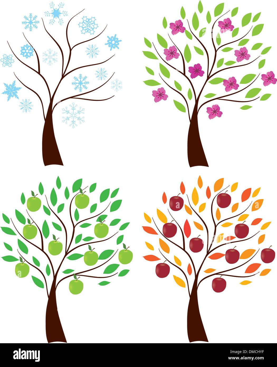 Tree with green leaf Stock Vector Images - Alamy