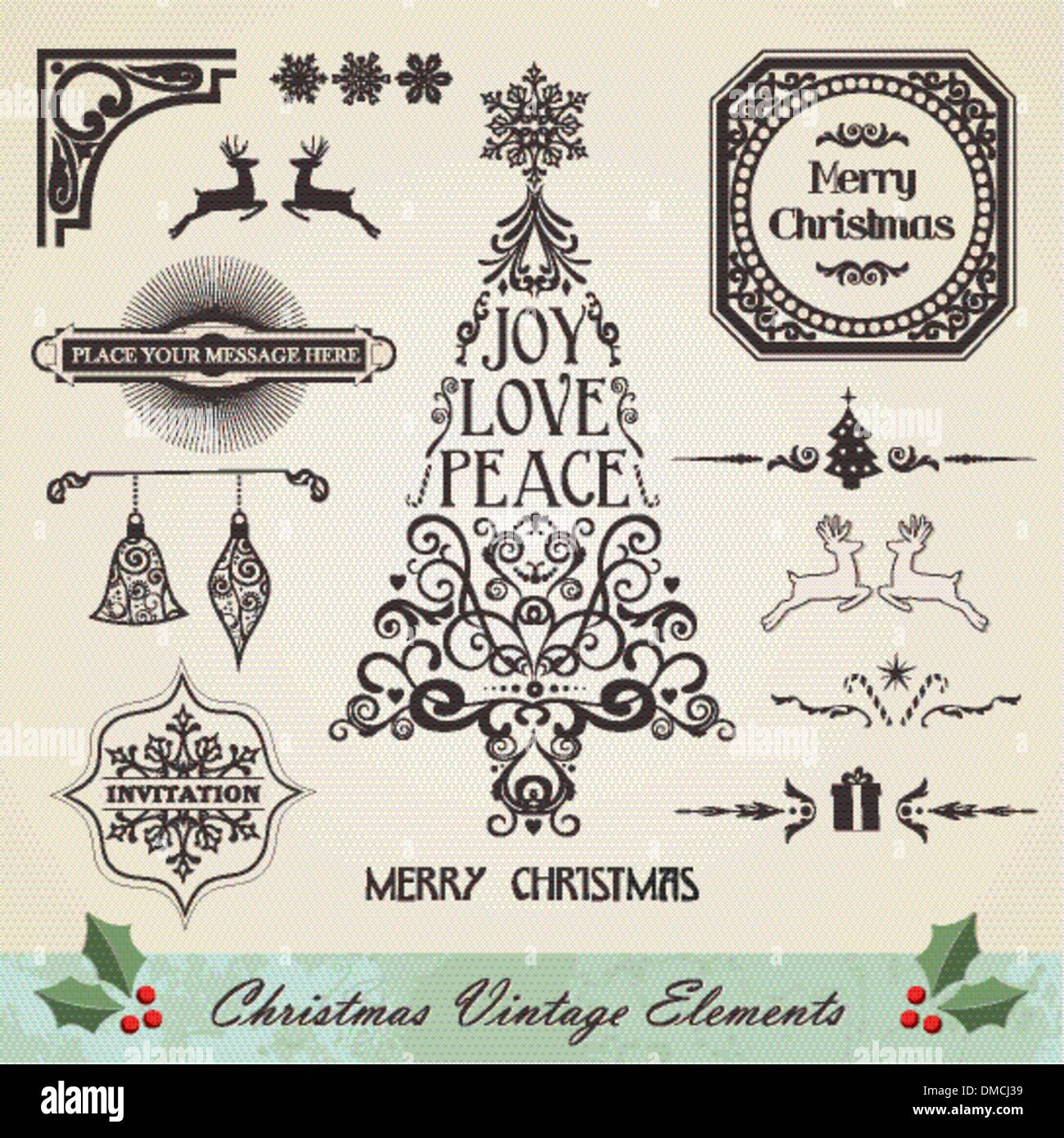 Vintage Christmas Vector Art