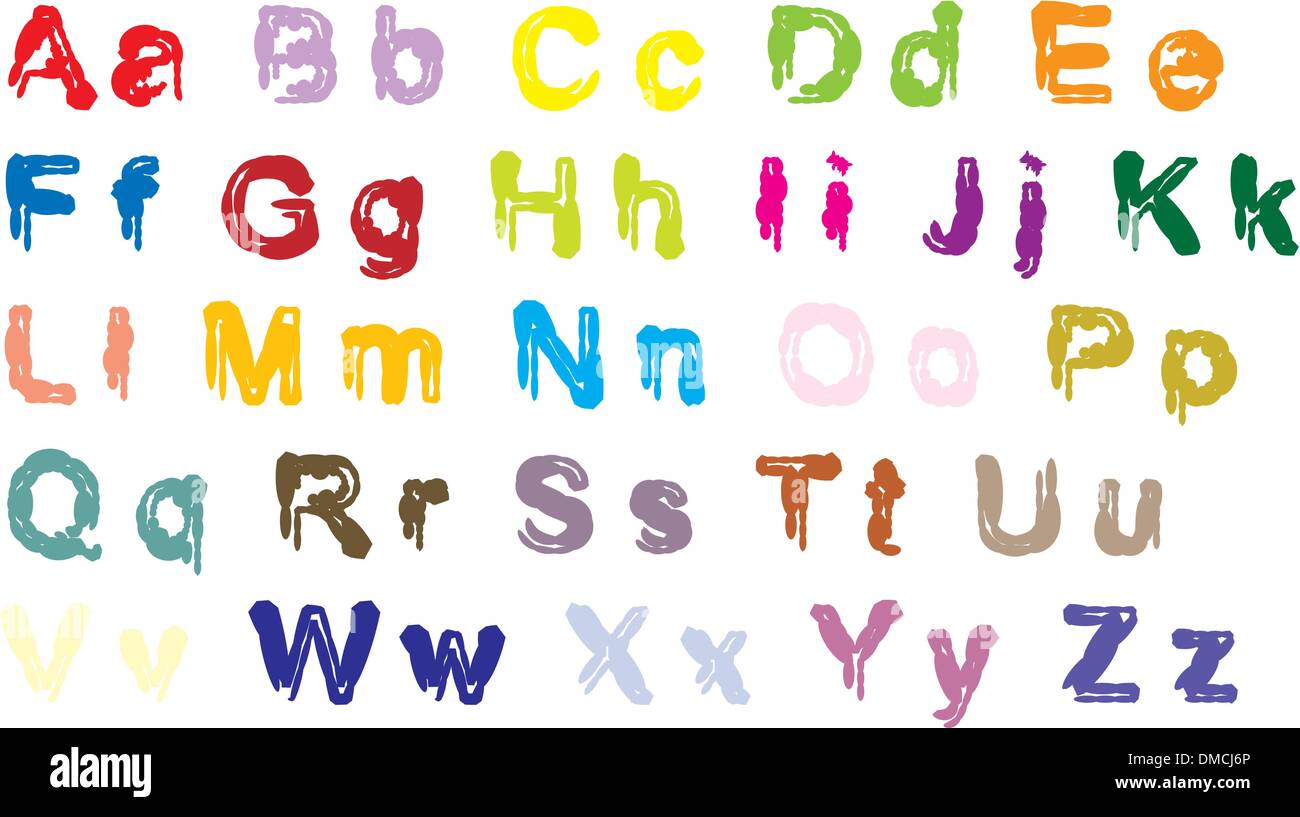 Color alphabet Stock Vector Image & Art - Alamy