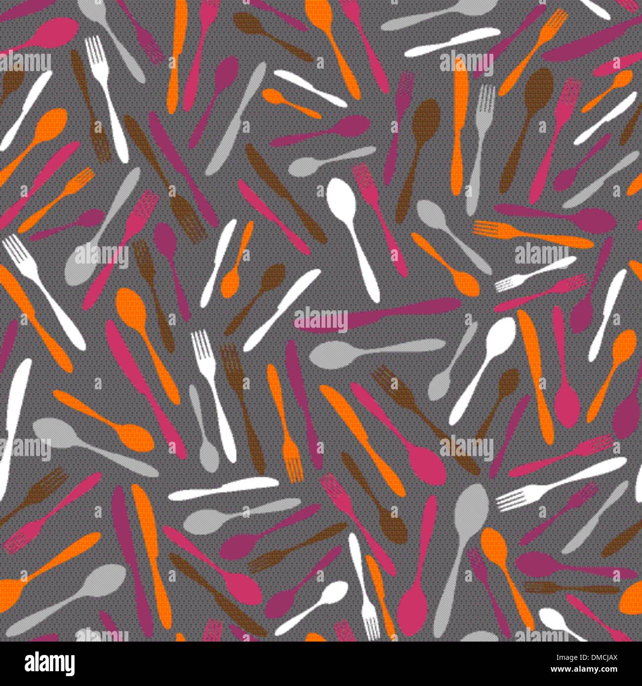 Cutlery seamless vector pattern hi-res stock photography and images - Alamy