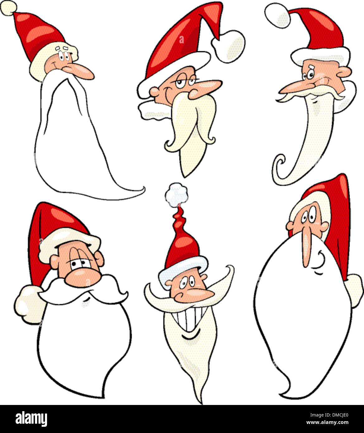 Santa faces Stock Vector Images - Alamy