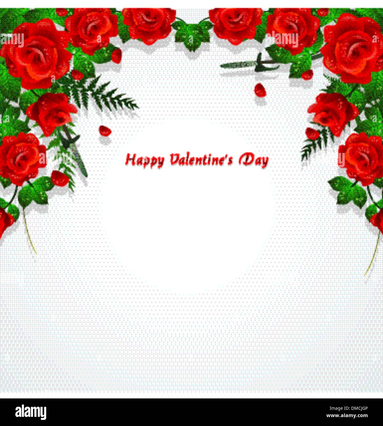 Golden frame red roses Stock Vector Images - Alamy