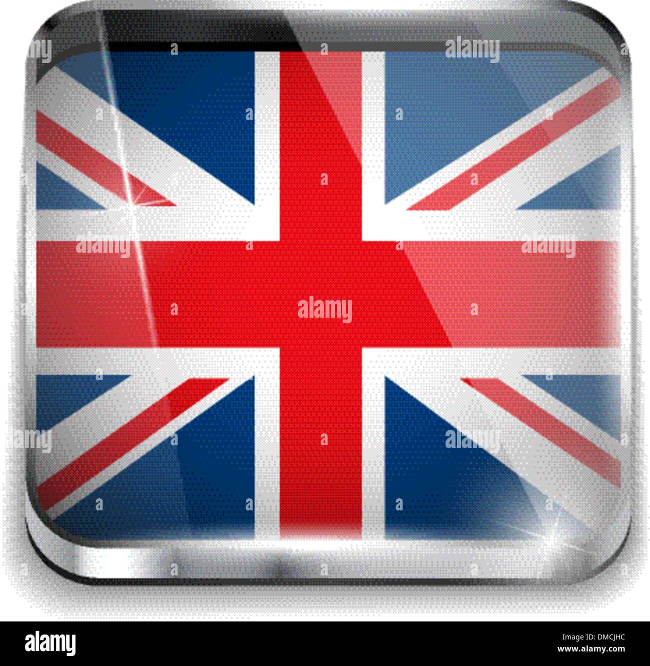 United Kingdom England Flag Smartphone Application Square Button Stock ...