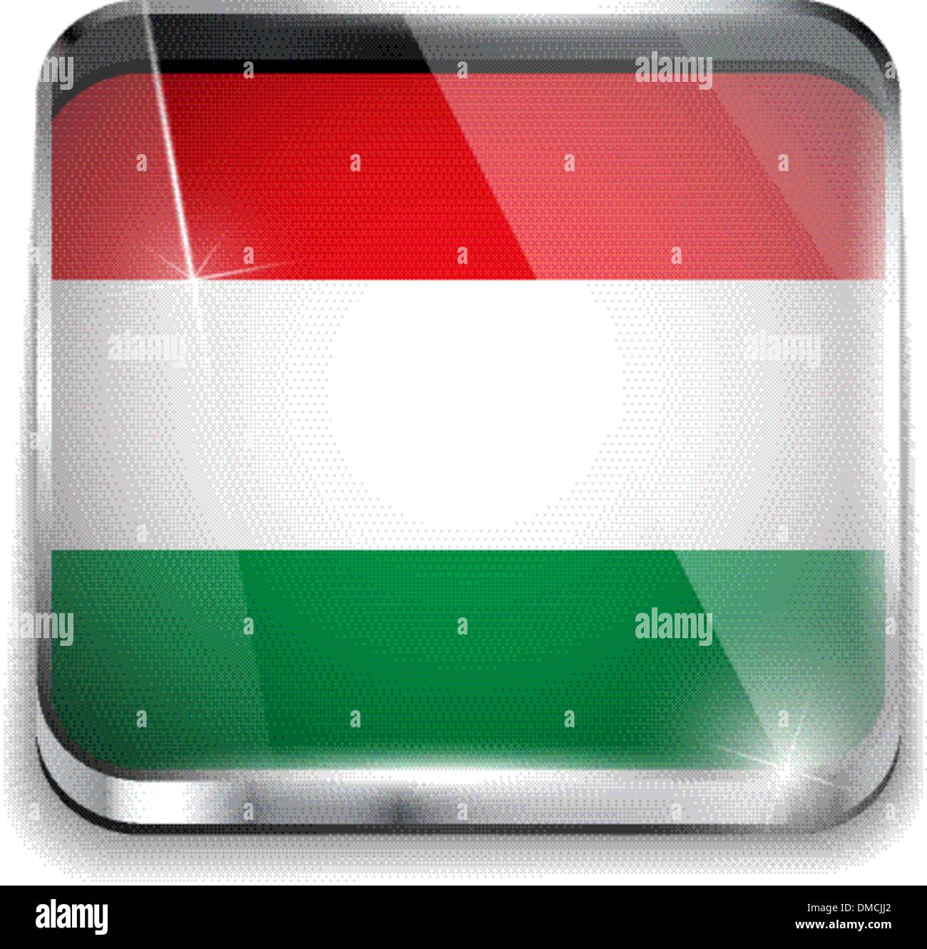 Hungary Flag Smartphone Application Square Buttons Stock Vector Image ...