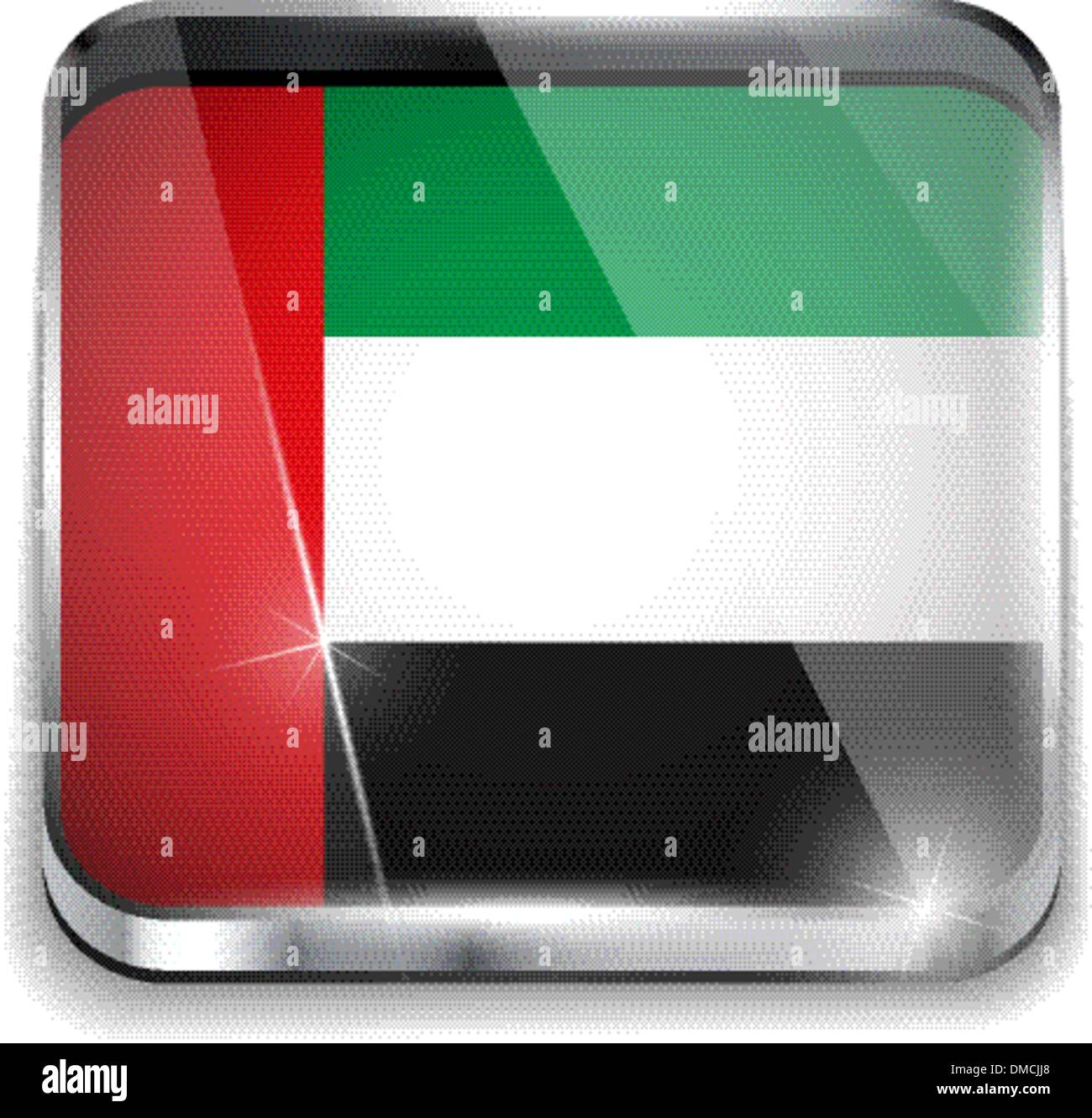 Emirates Flag Smartphone Application Square Buttons Stock Vector Image ...