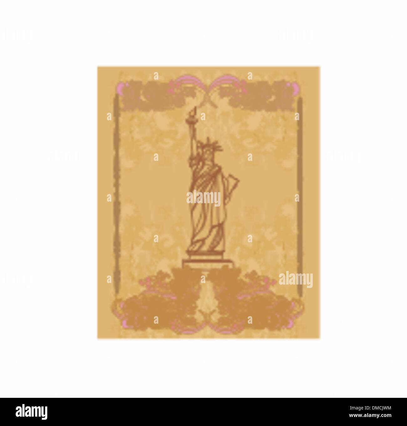 Statue Of Liberty - vintage paper Stock Vector Image & Art - Alamy