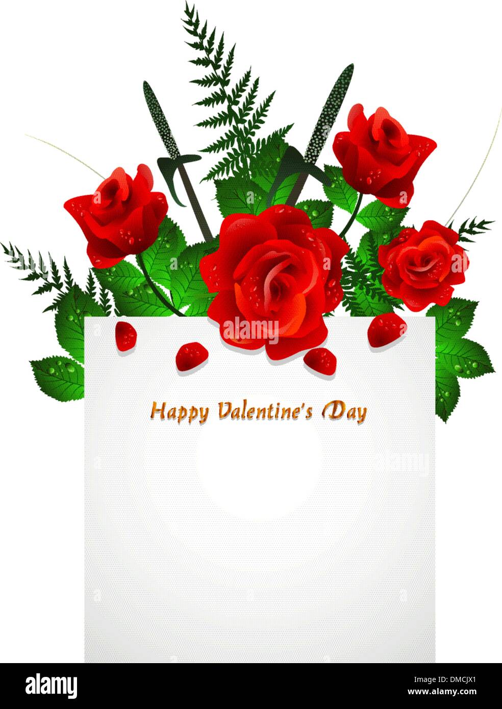 Red roses wallpaper Stock Vector Images - Alamy