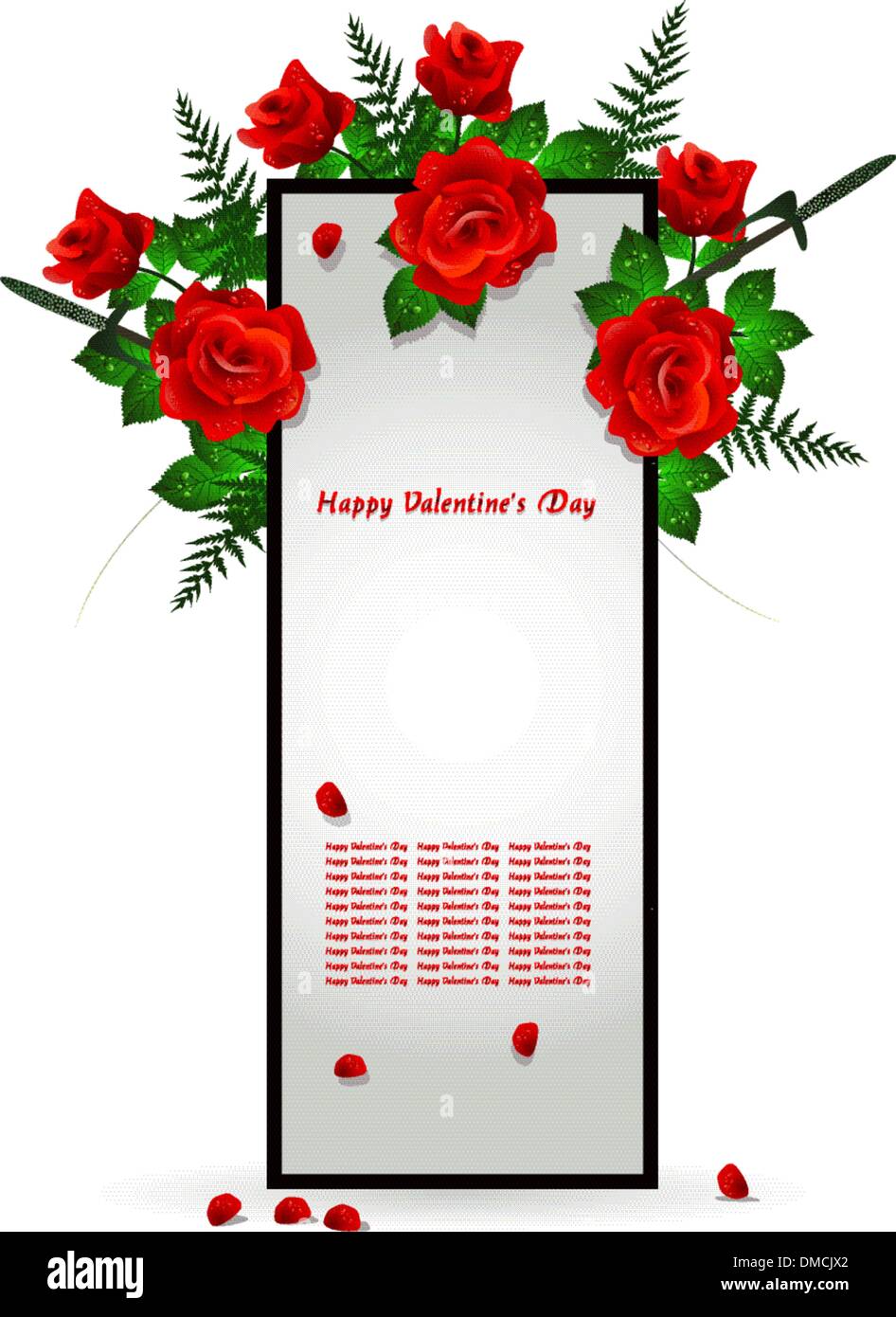 Love message red rose Stock Vector Images - Alamy