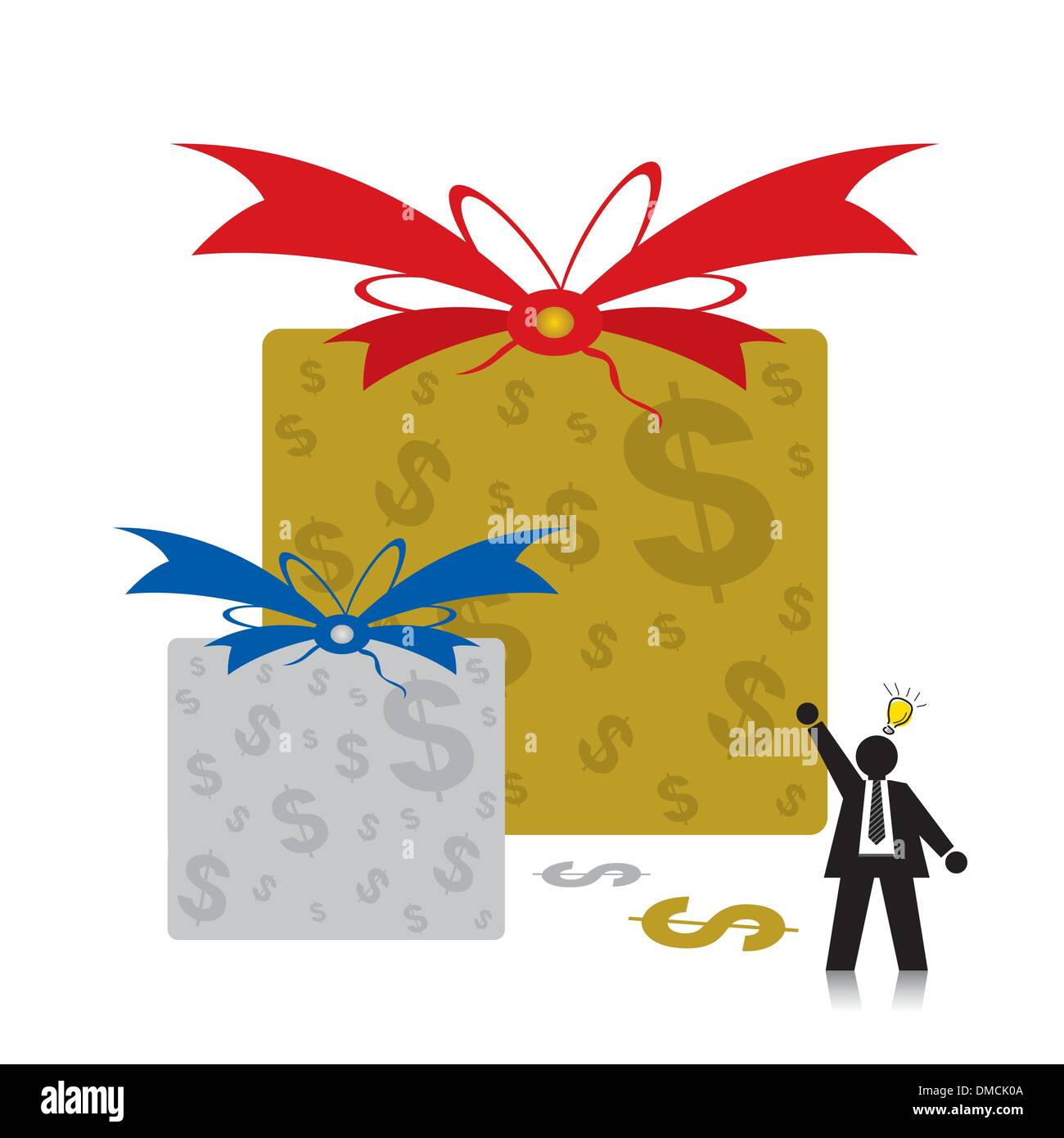 Dollar gift box hi-res stock photography and images - Alamy