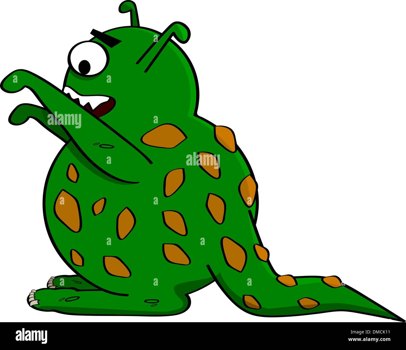 Cute cartoon green alien martian hi-res stock photography and images ...