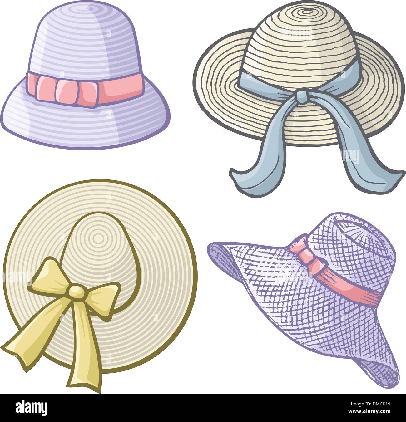 Pink cloche hat Stock Vector Images - Alamy