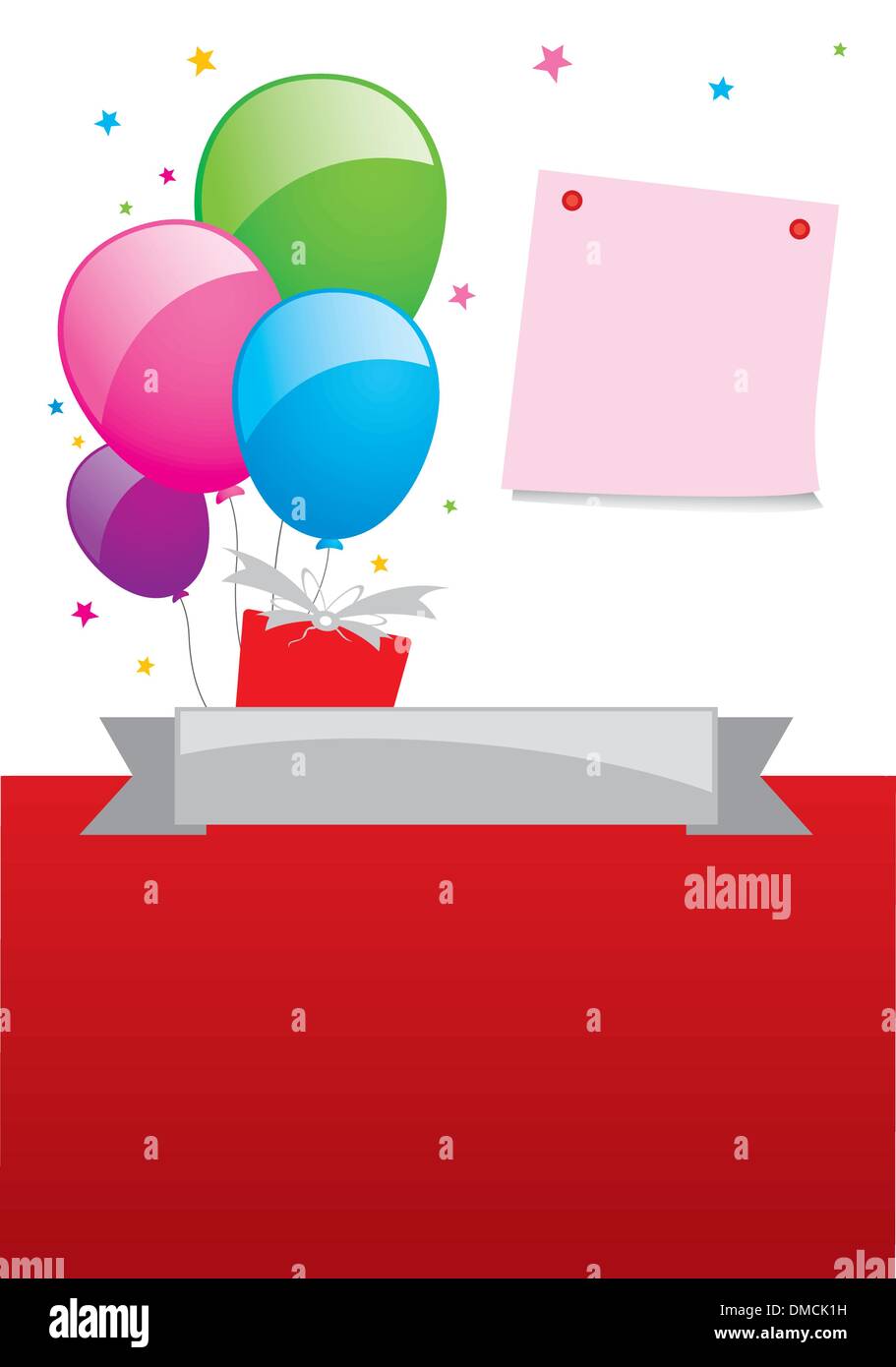 Balloon and notepad design for new year background Stock Vector Image ...