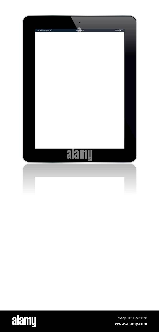 Tablet white blank display Stock Vector Images - Alamy