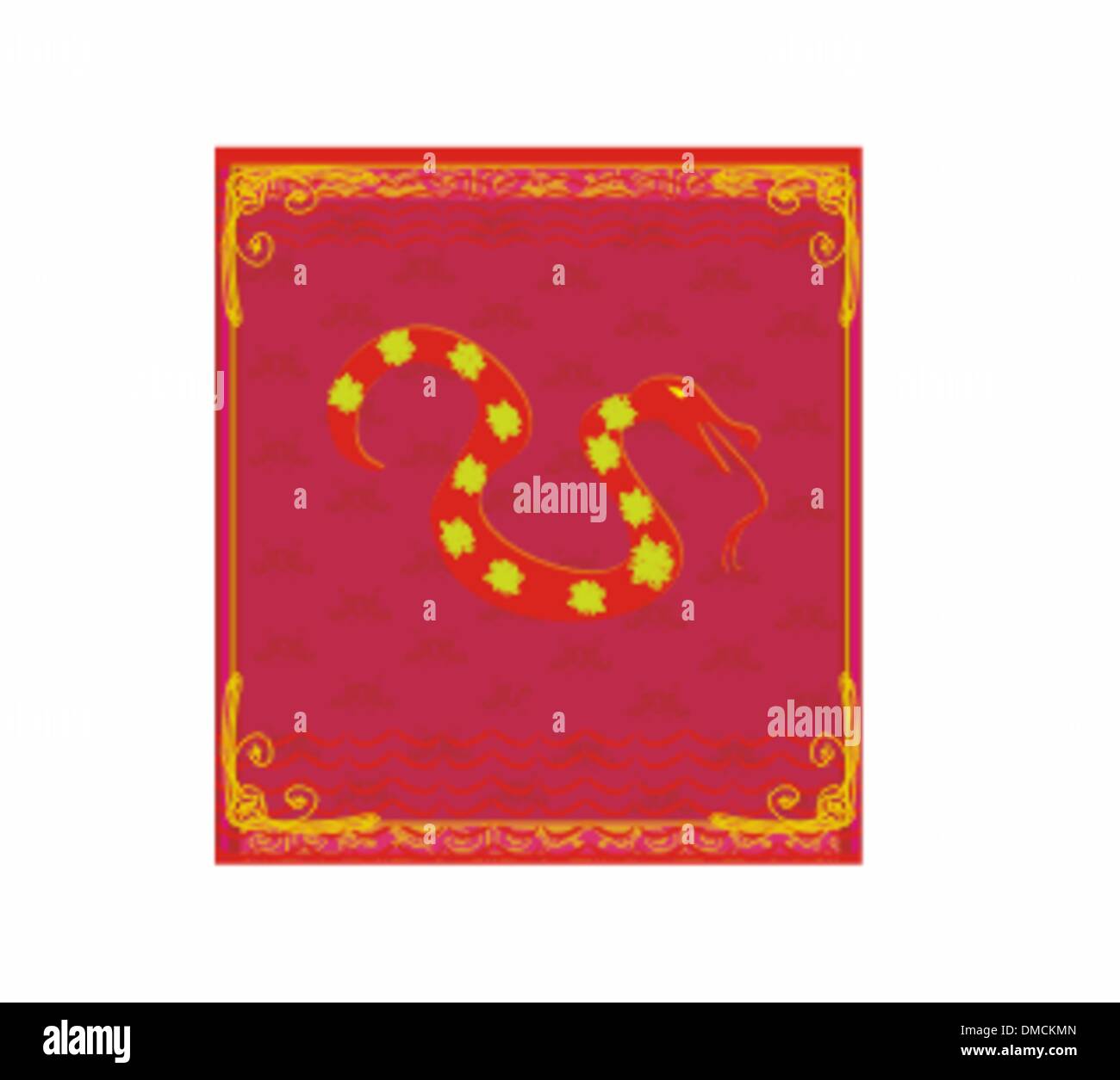 A vector illustration of Year of Snake design for Chinese New Y Stock ...