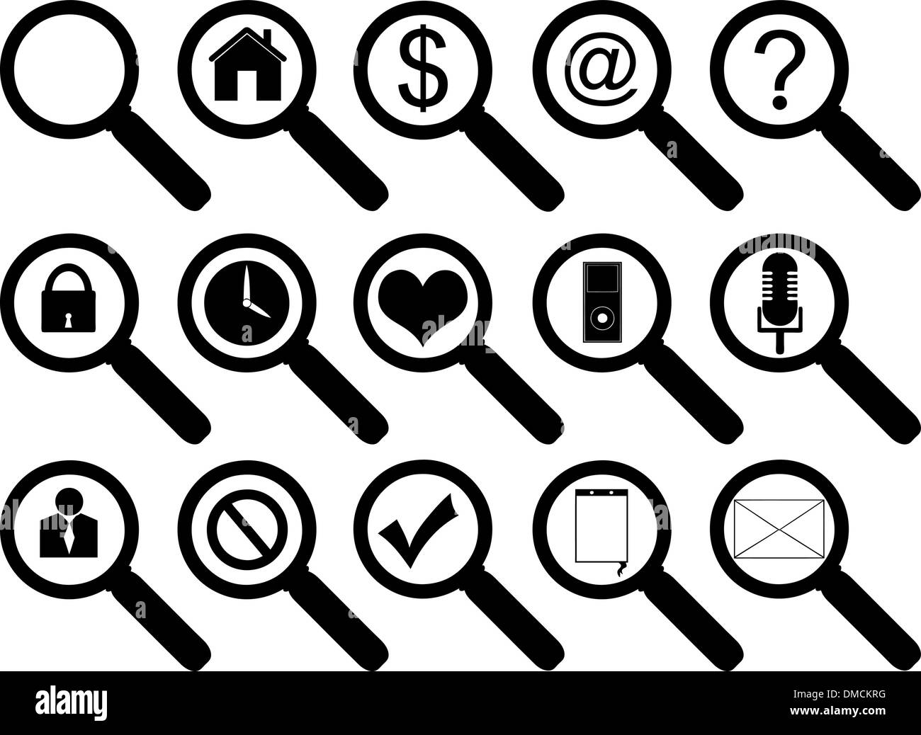 Magnifier vector vectors hi-res stock photography and images - Alamy