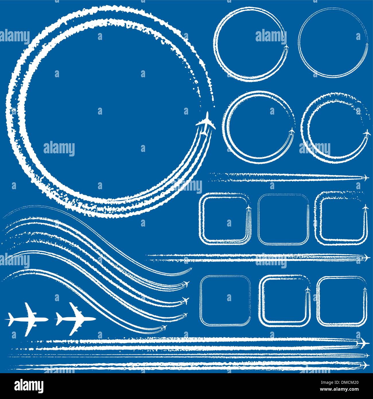 Design elements of jet trails Stock Vector Image & Art - Alamy