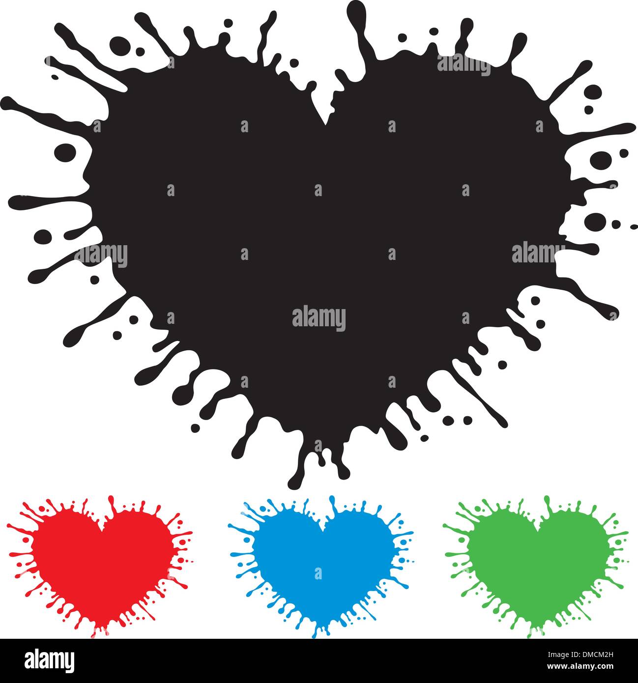 Painted heart with splashing Stock Vector Image & Art - Alamy