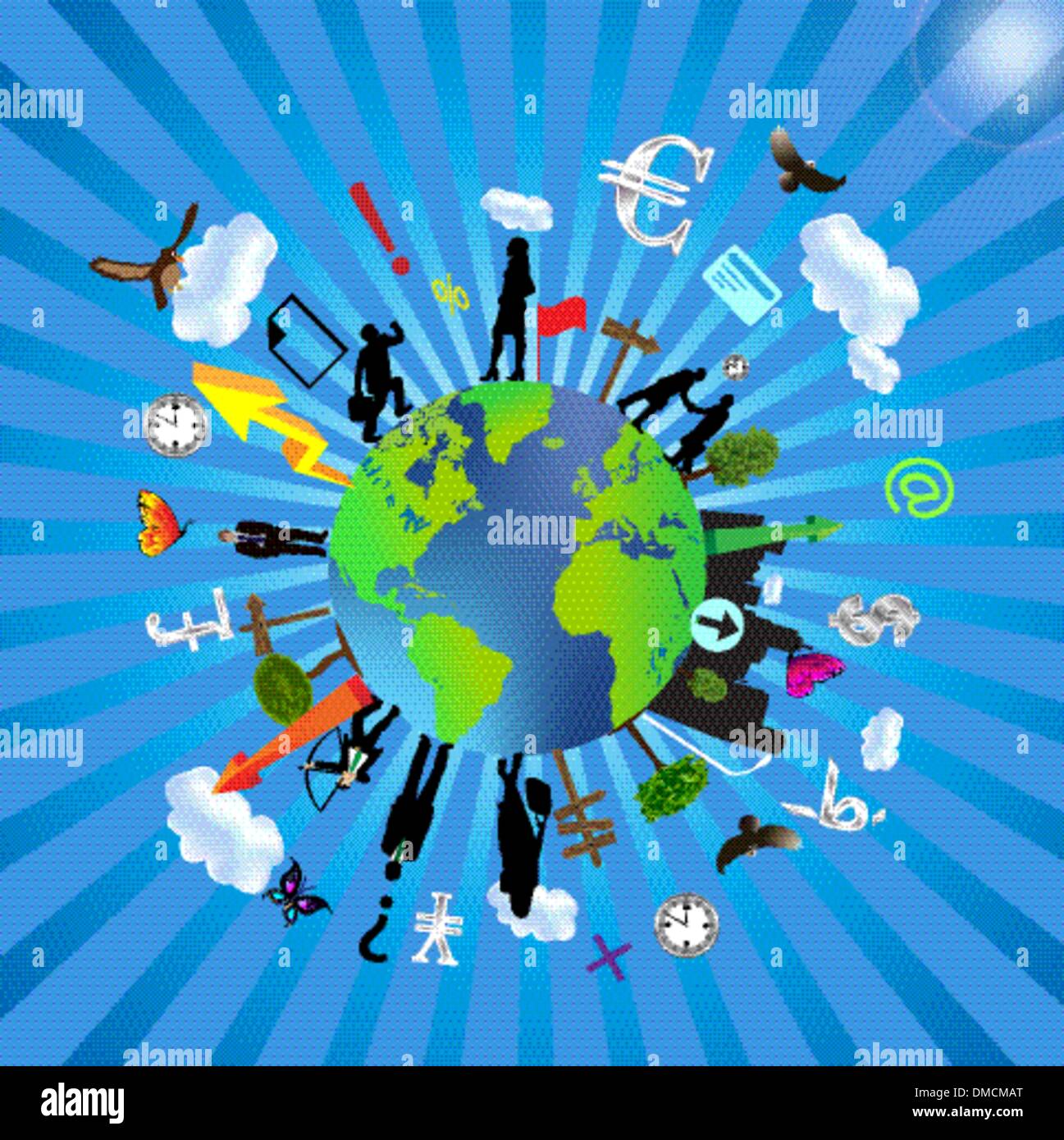 Multinational business team cooperation Stock Vector Images - Alamy
