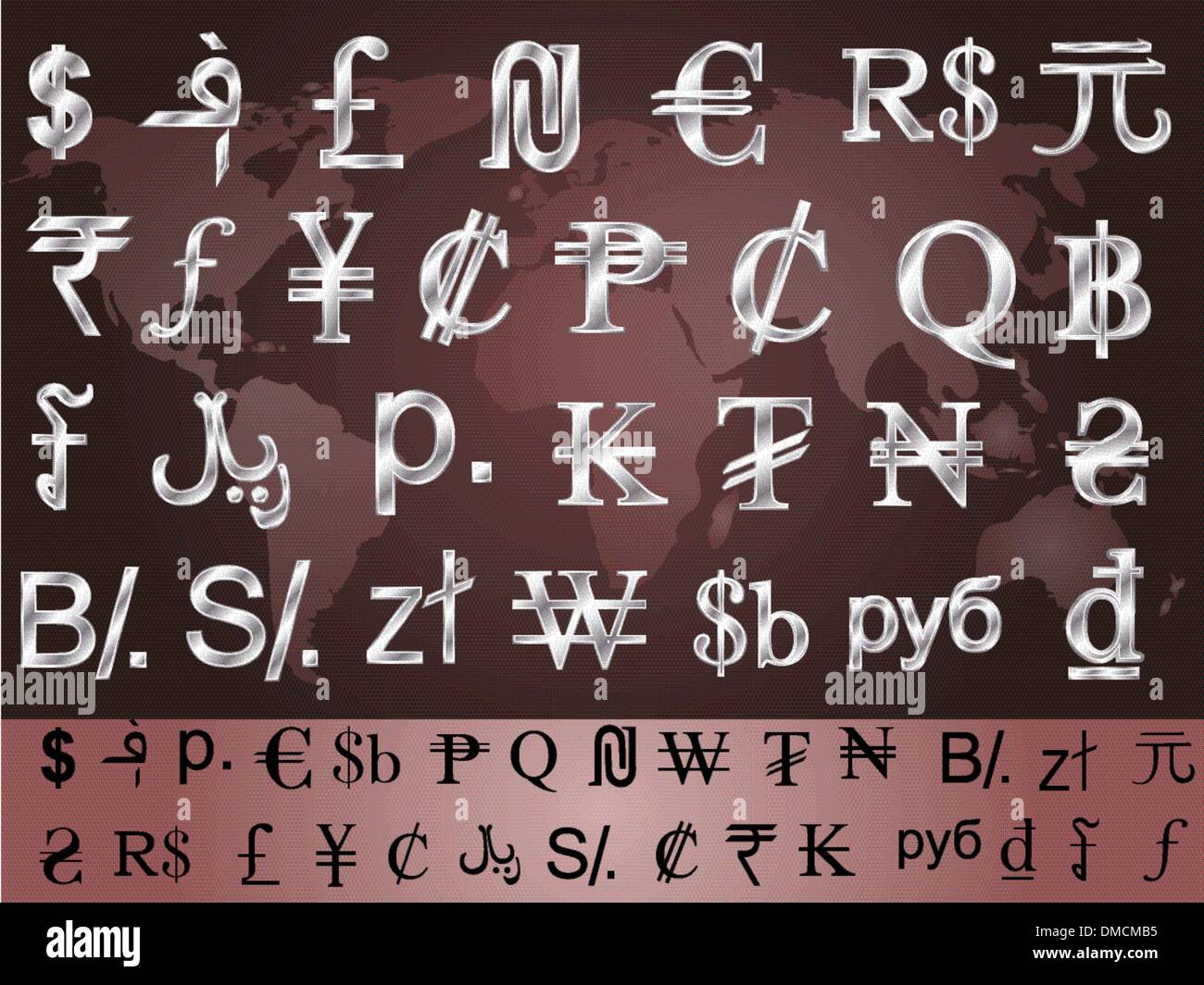 World currency vector symbols Stock Vector Image & Art - Alamy