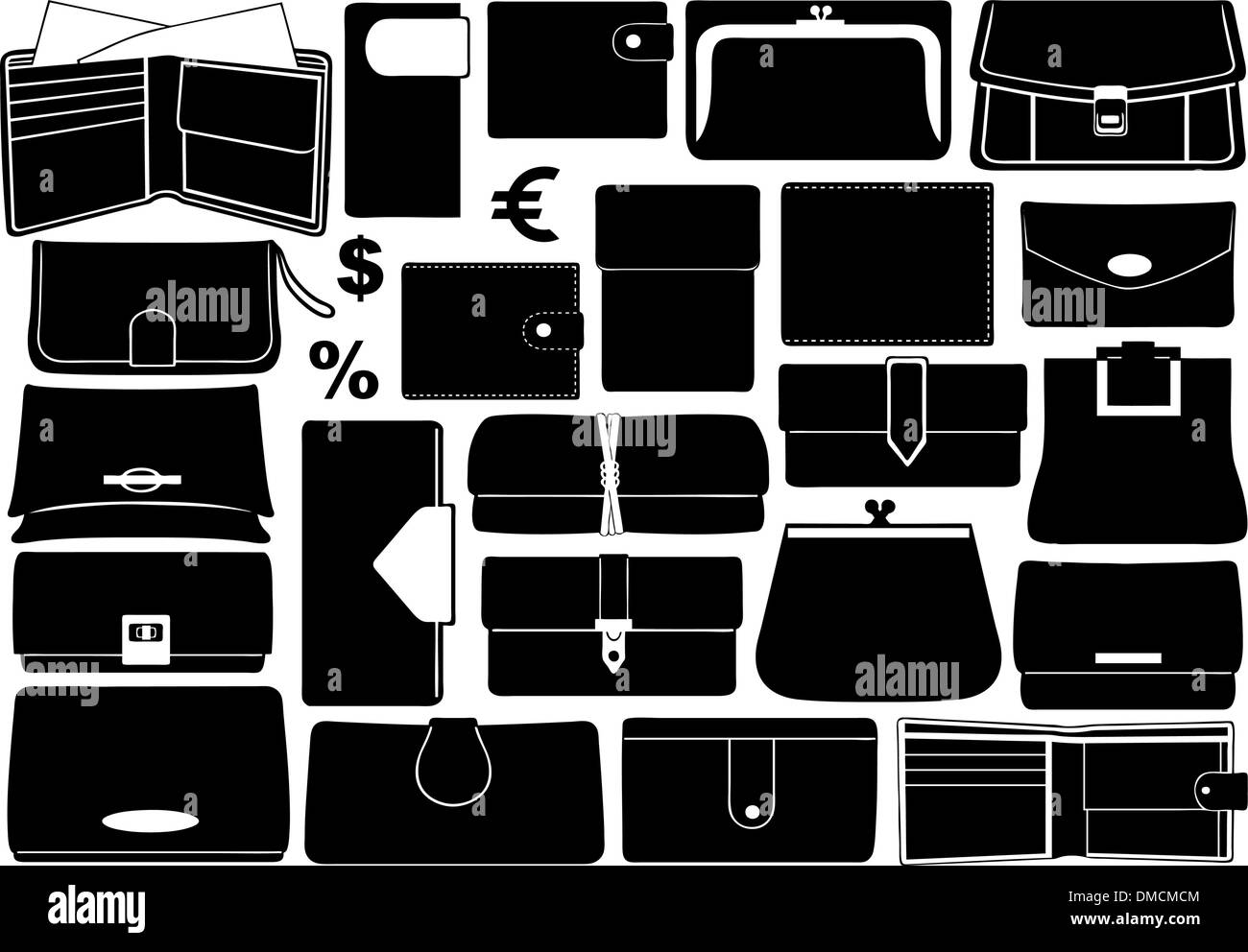 Wallets vector vectors hi-res stock photography and images - Alamy