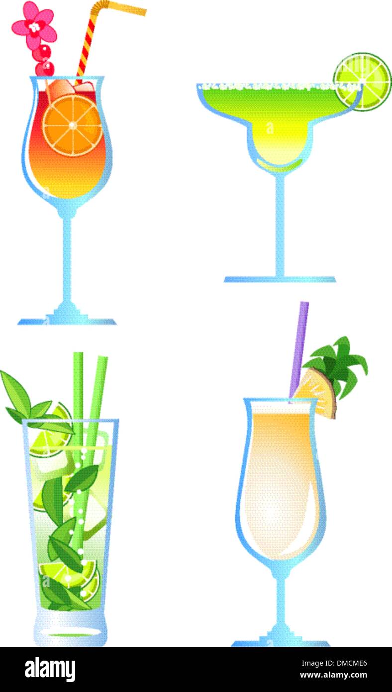 Vector bar cocktails alcoholic Cut Out Stock Images & Pictures - Alamy