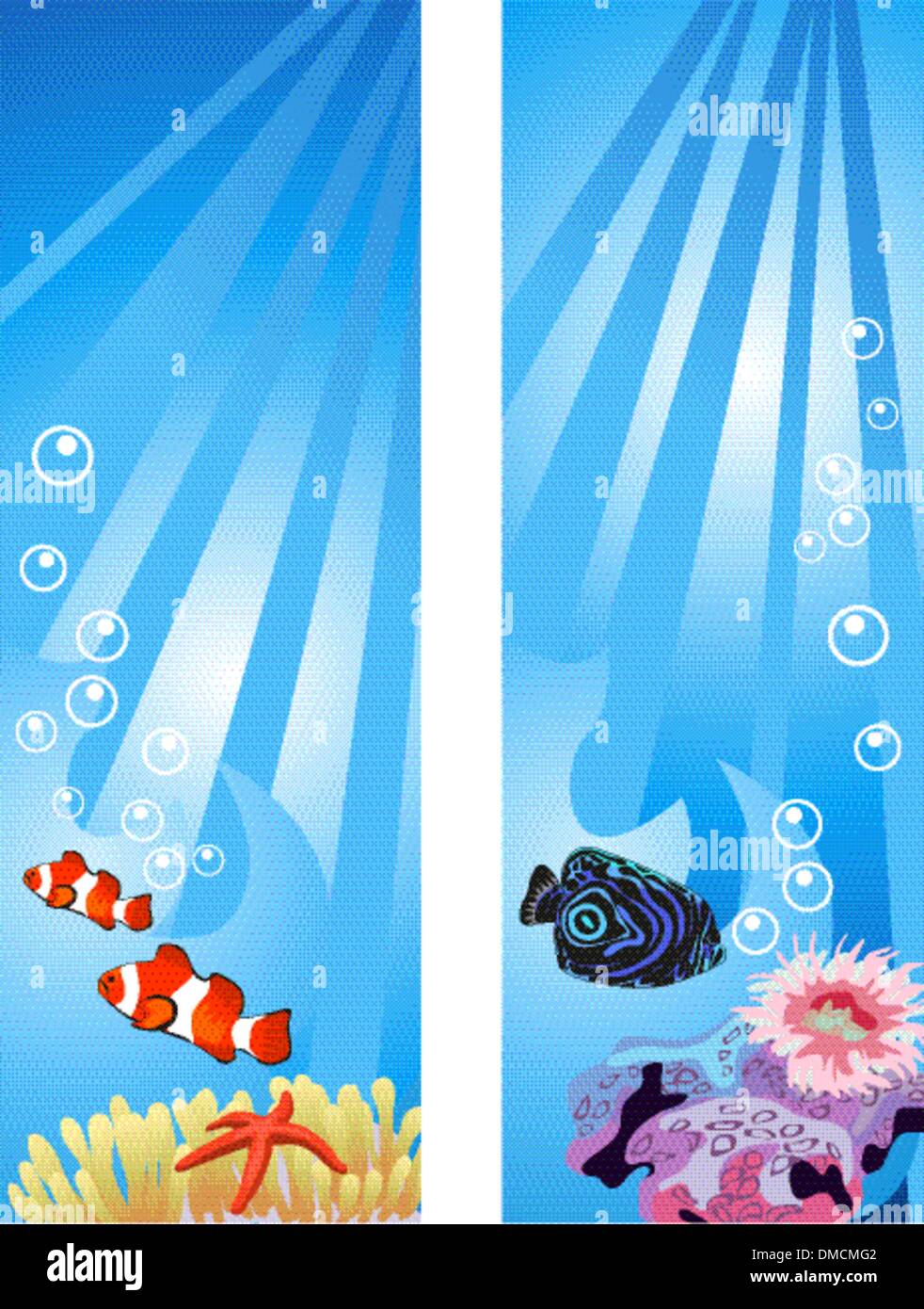 Underwater scene marine life tropical Stock Vector Images - Alamy