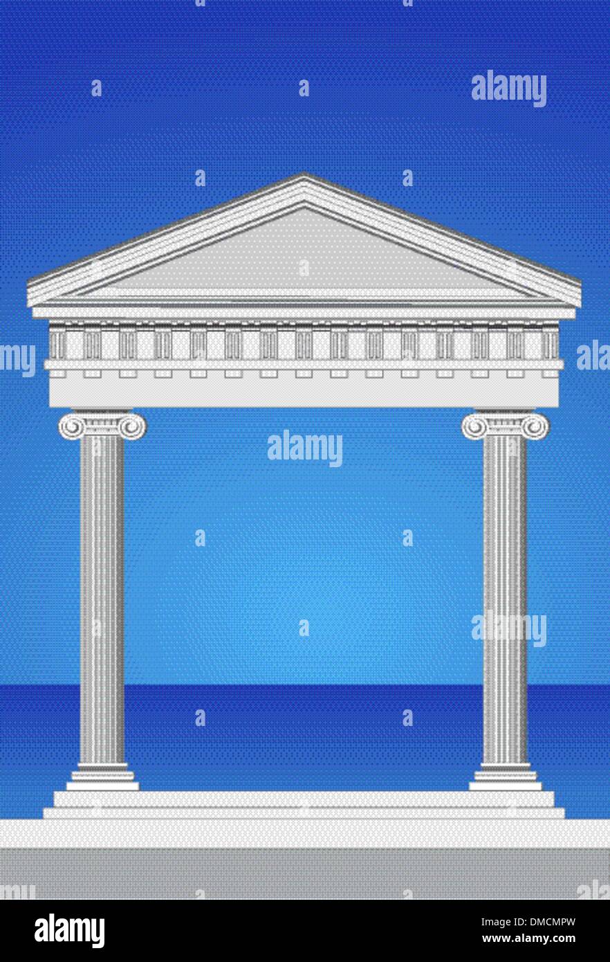 Antique Temple Facade Stock Vector Image & Art - Alamy