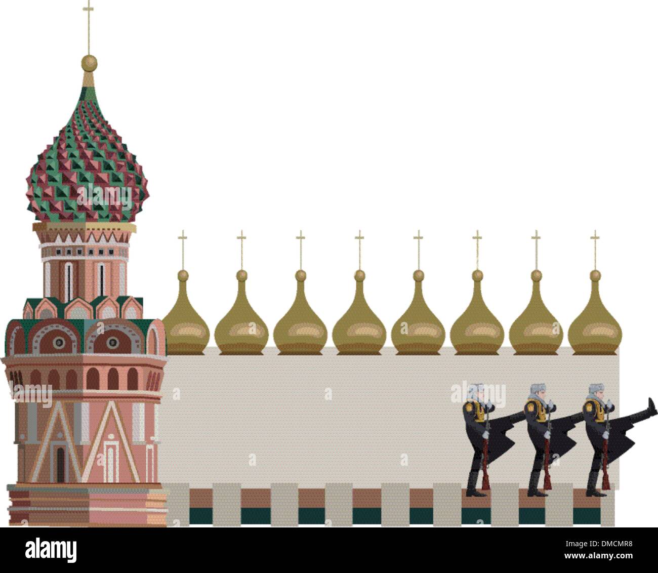 Kremlin Tower and Russian Soldiers Stock Vector Image & Art - Alamy
