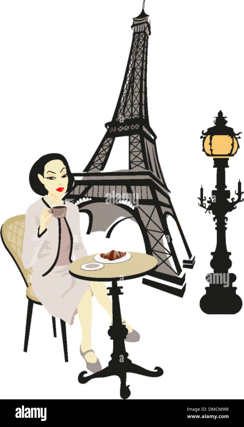 Historic paris cafe Stock Vector Images - Alamy