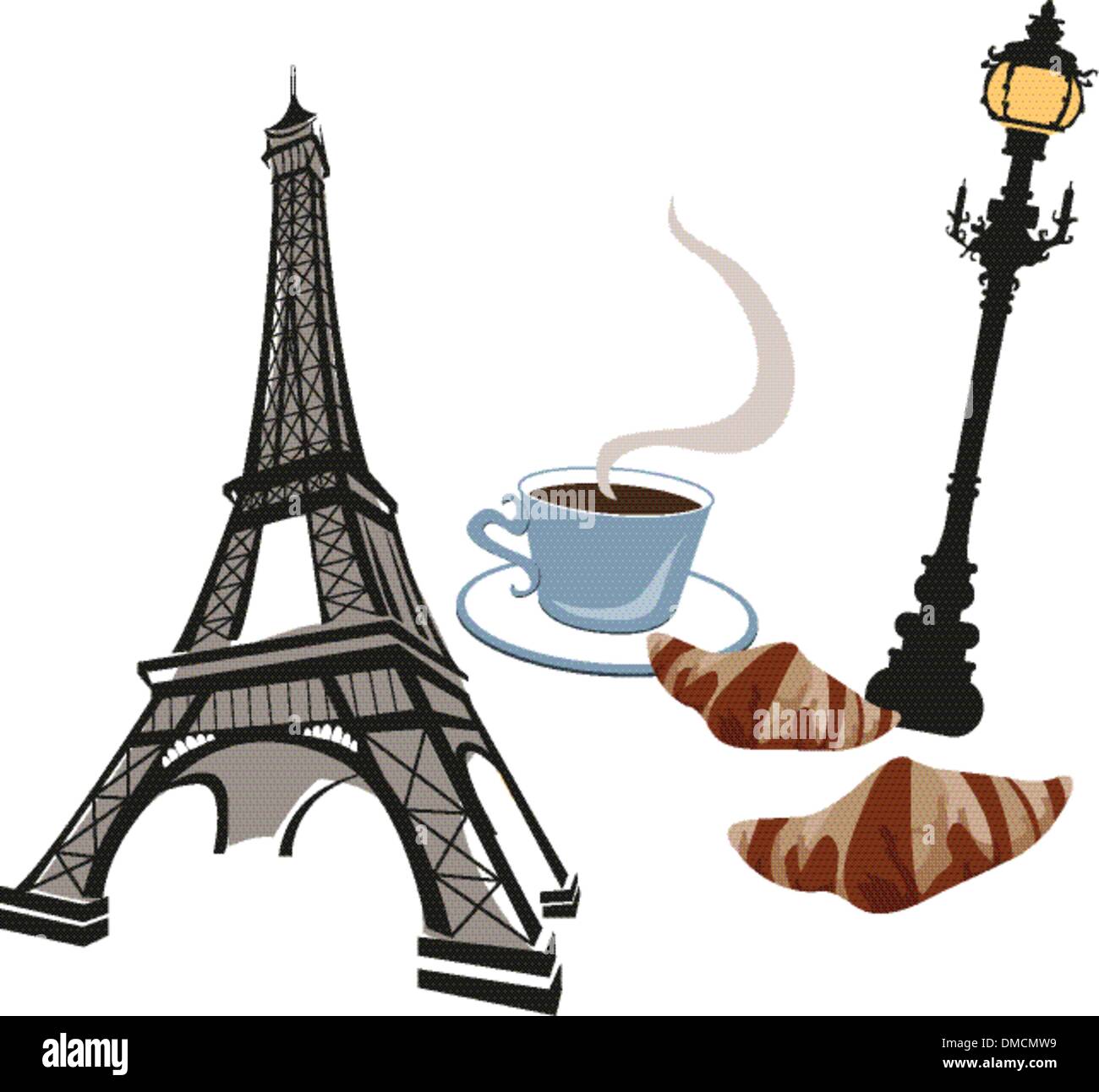 Symbols of Paris Stock Vector Image & Art - Alamy