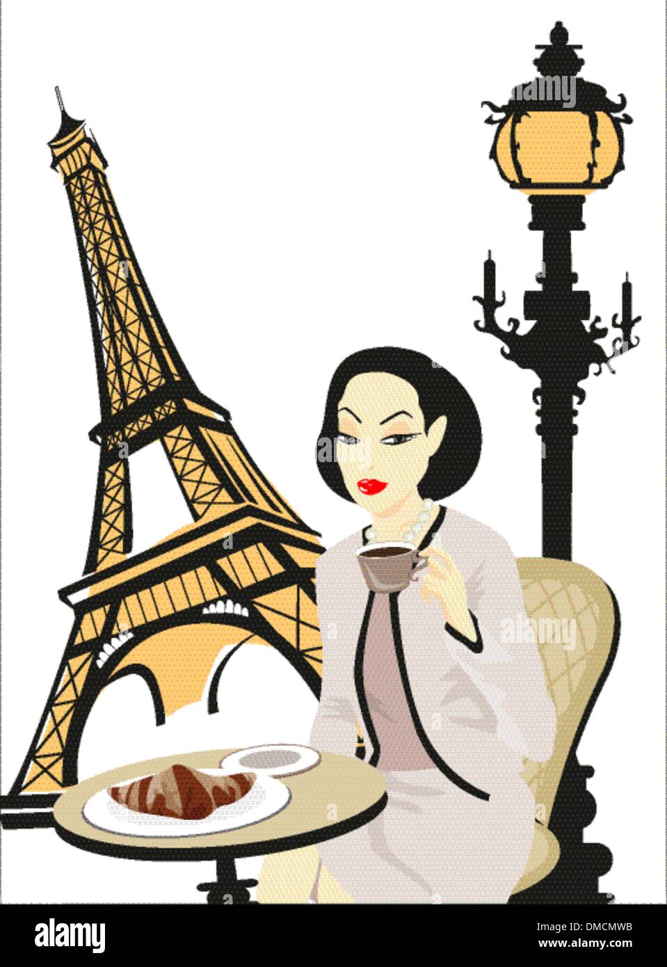 Historic paris cafe Stock Vector Images - Alamy