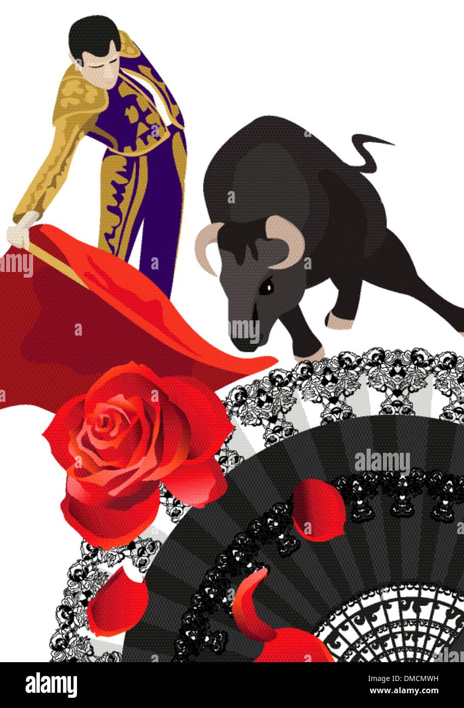 Spanish bullfighting Stock Vector Images - Alamy