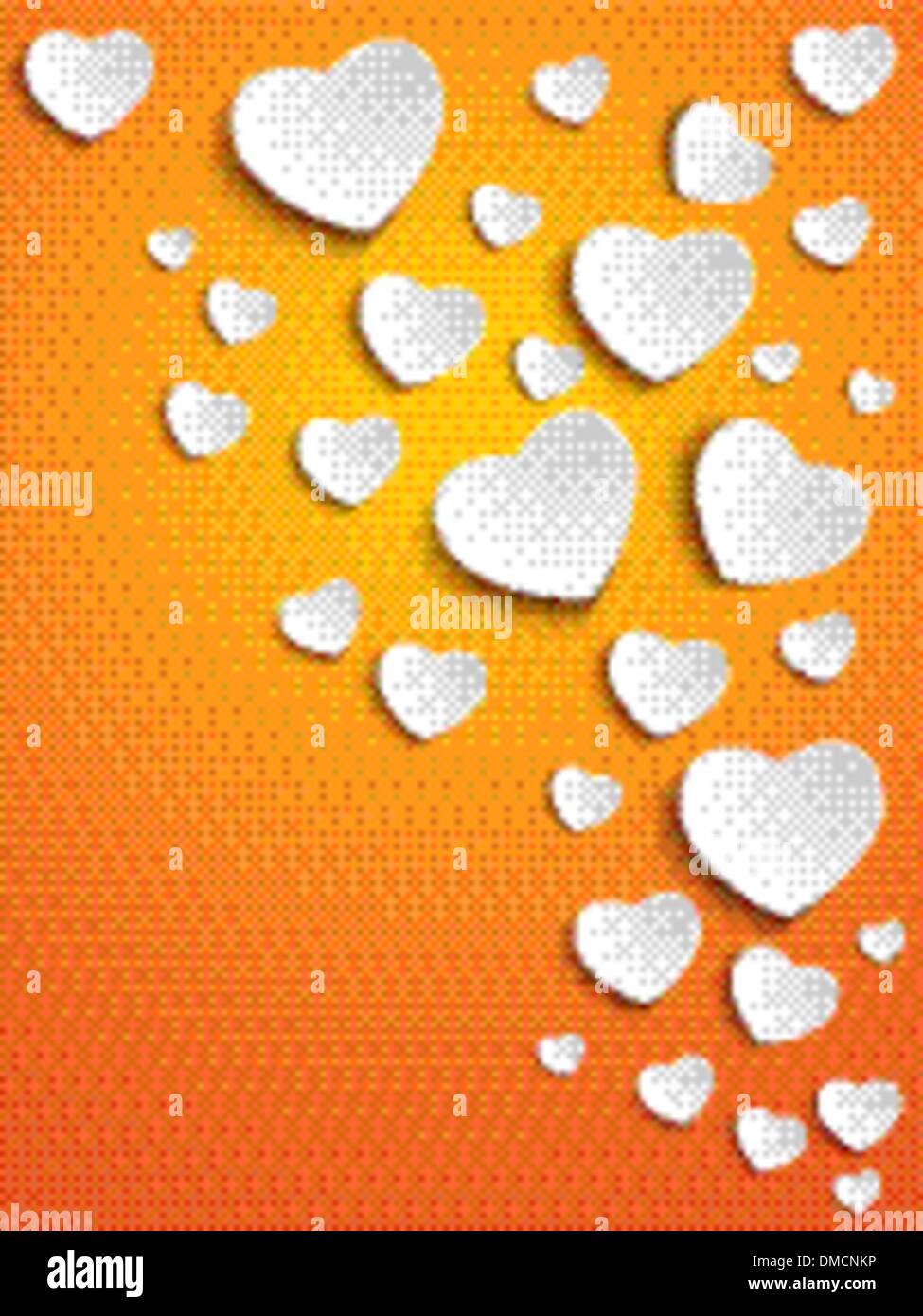 Yellow heart on white Stock Vector Images - Alamy