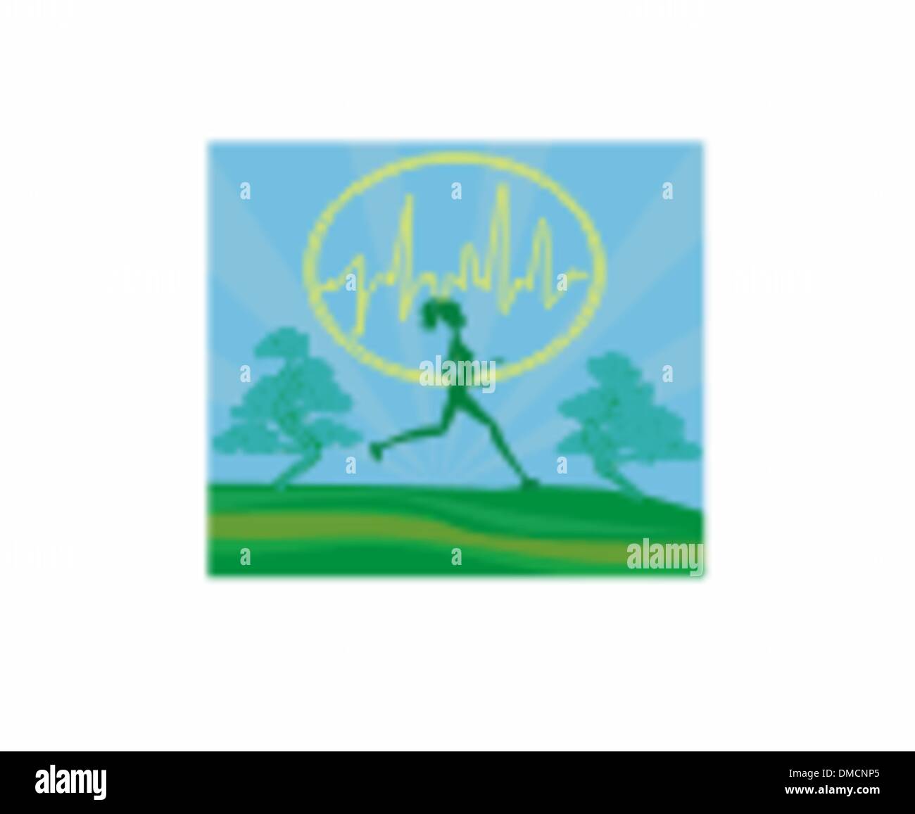 Jogging girl - card Stock Vector Image & Art - Alamy