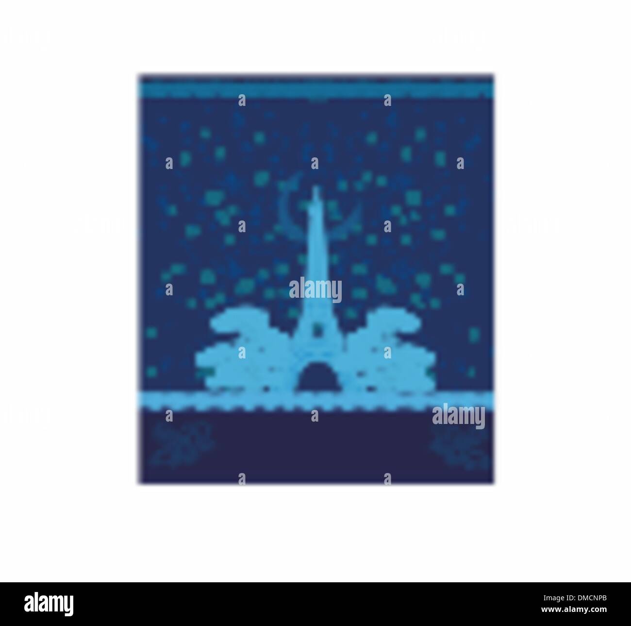 Paris In Night Stock Vector Image & Art - Alamy