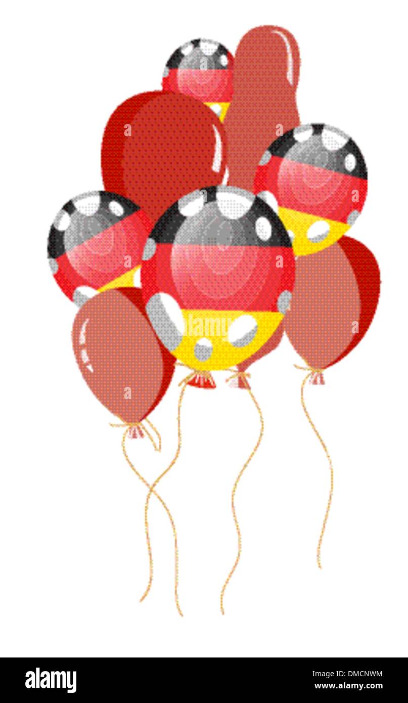 balloon of German flag Stock Vector Image & Art - Alamy