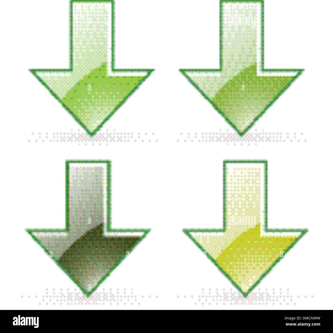 Green download arrow icon Stock Vector Images - Alamy