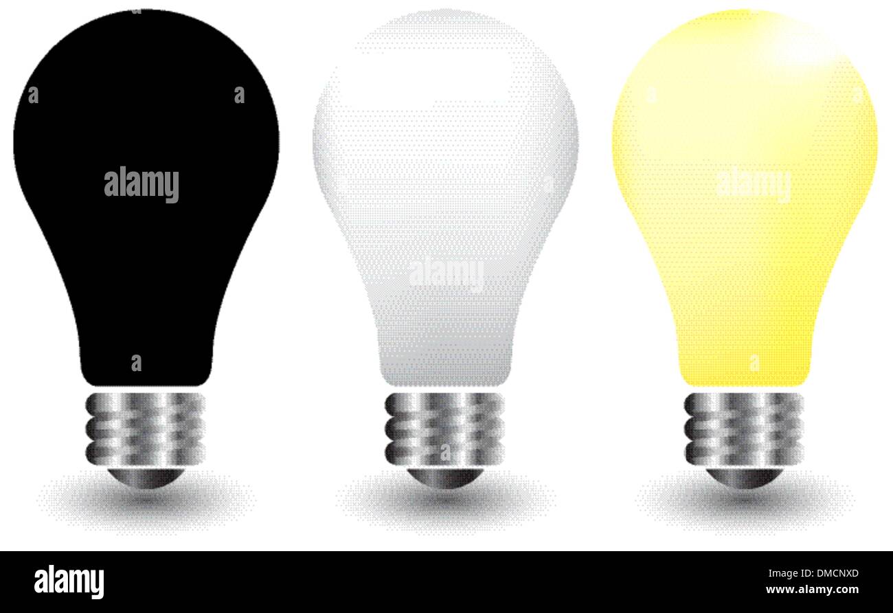 Bulbs on White, vector illustration Stock Vector Image & Art - Alamy