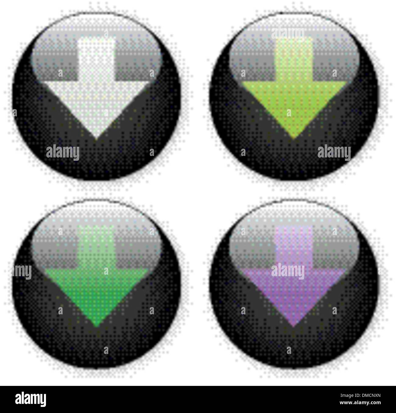 Vector - arrow download button icon Stock Vector Image & Art - Alamy
