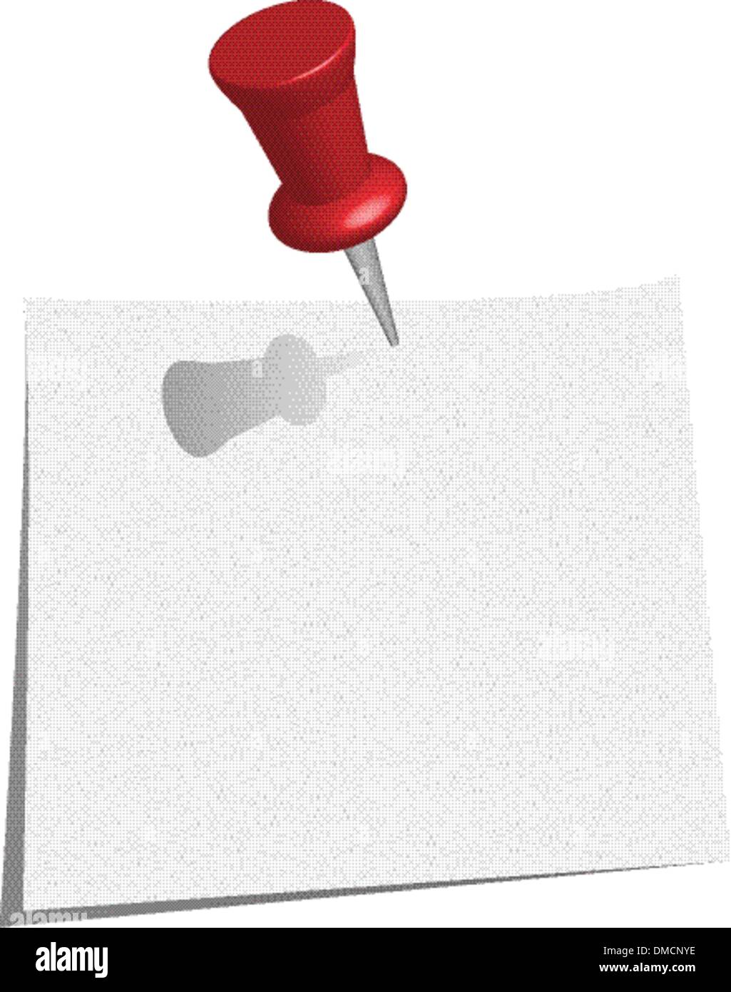 pinned note paper, white Stock Vector Image & Art - Alamy