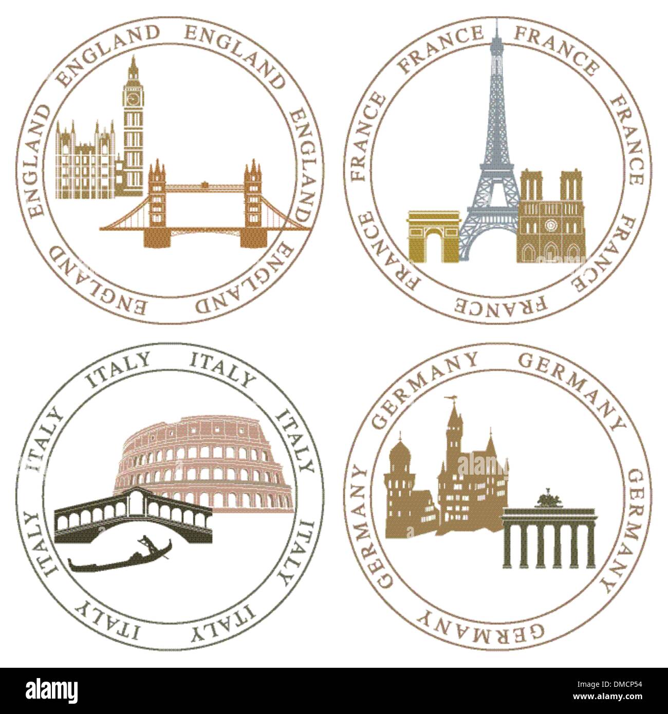Historic landmarks london Stock Vector Images - Alamy