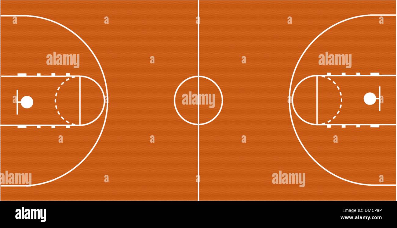 Vector Illustration of the Basketball Court Stock Vector Image & Art ...