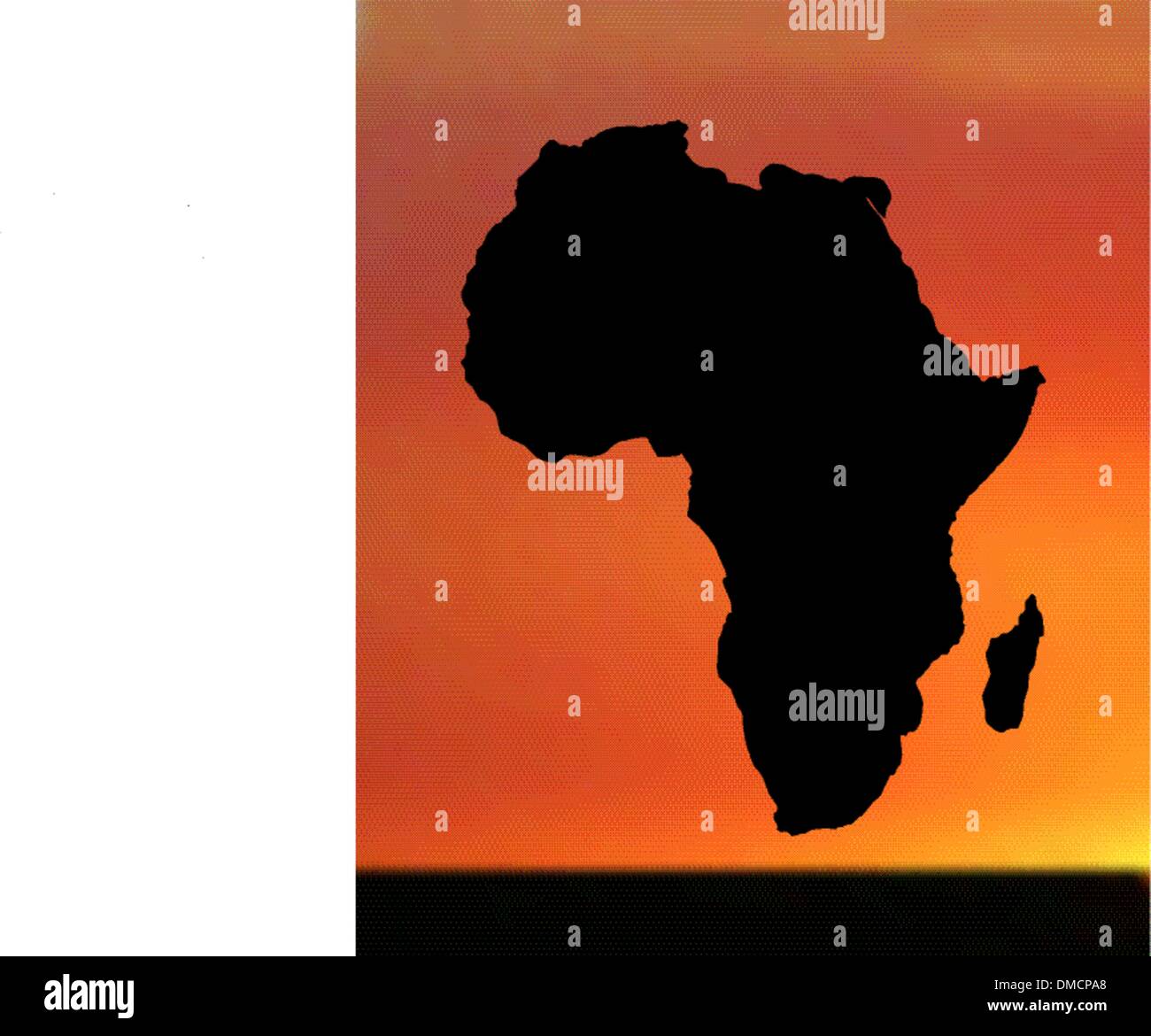 African sunset tree in Stock Vector Images - Alamy