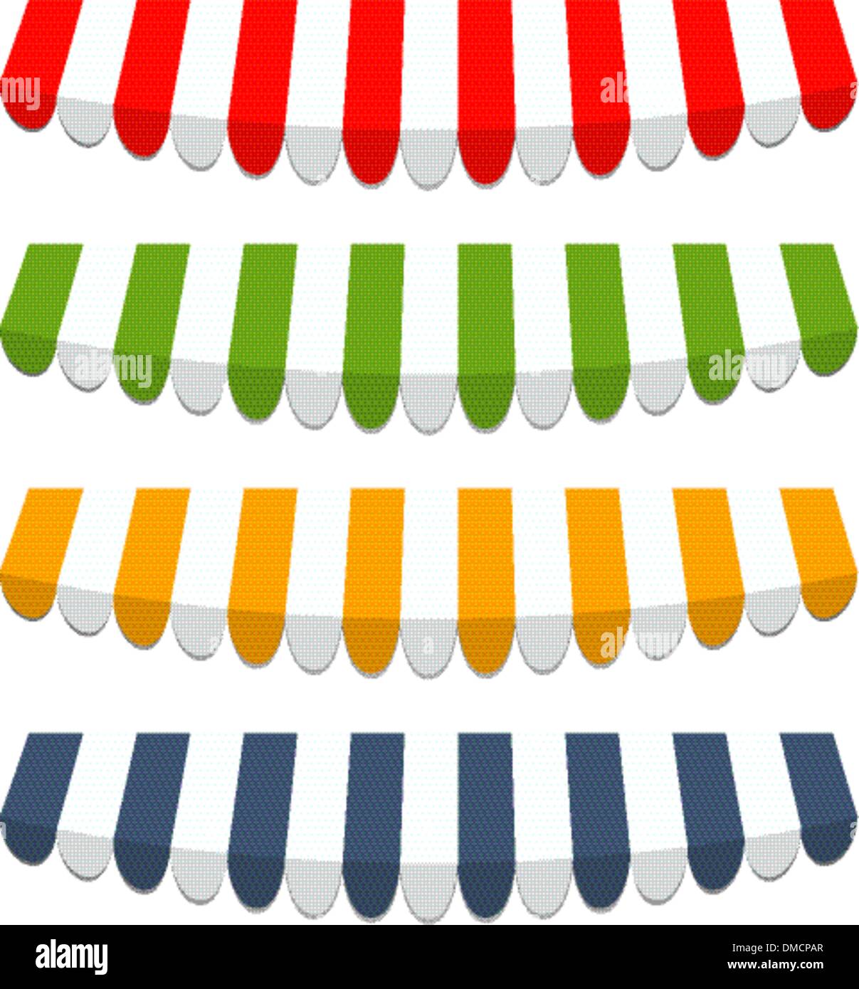 four different colored vector awnings Stock Vector Image & Art - Alamy