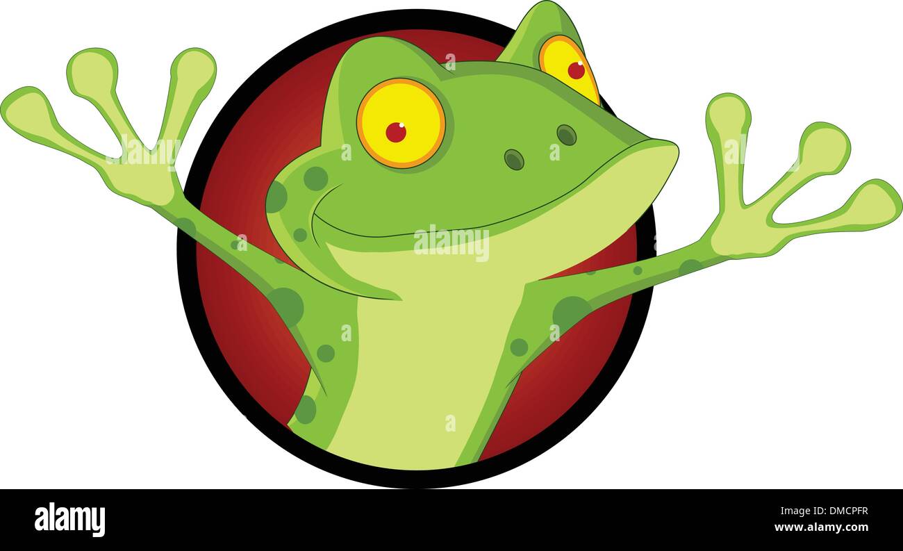 happy frog cartoon Stock Vector Image & Art - Alamy
