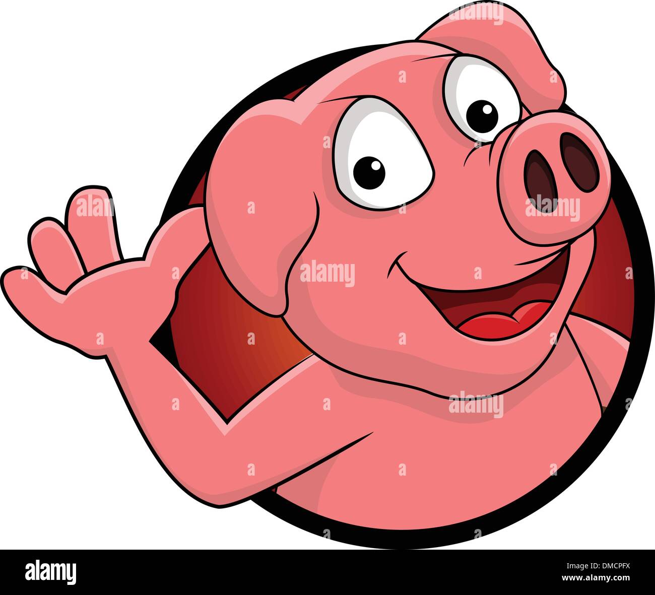 happy pig cartoon Stock Vector Image & Art - Alamy
