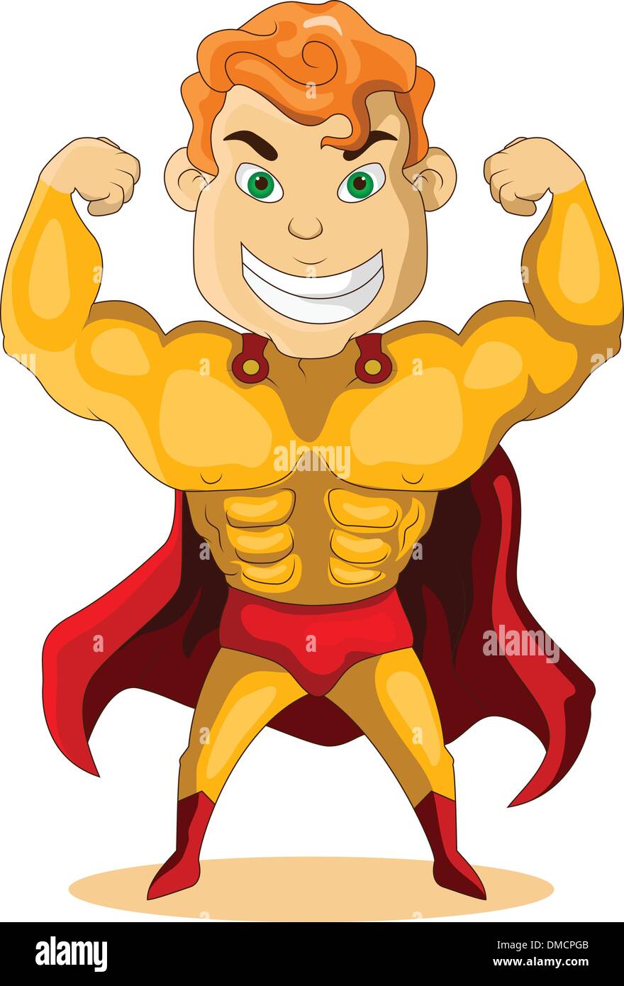 strong yellow super hero Stock Vector Image & Art - Alamy