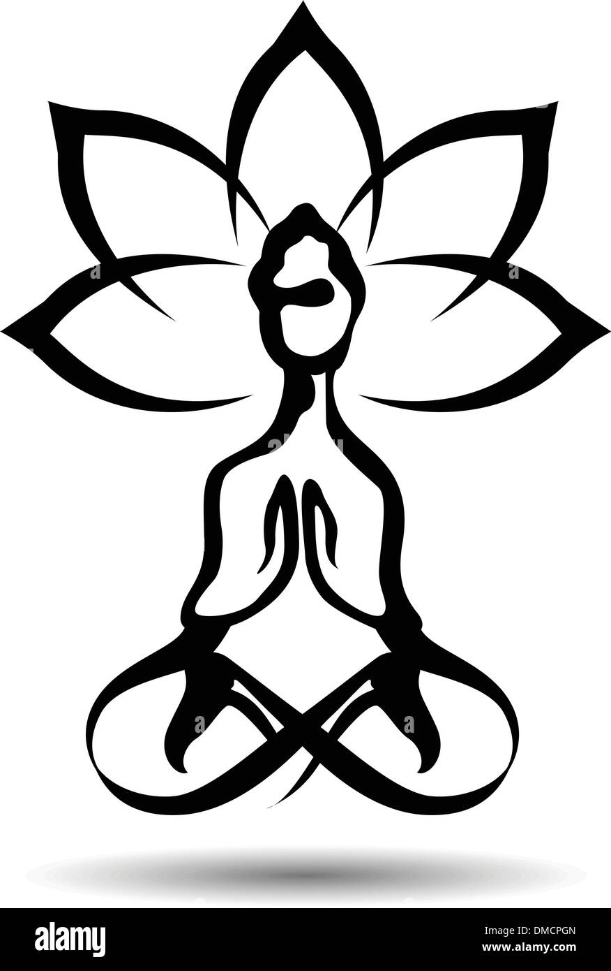 Yoga lotus icon Stock Vector Image & Art - Alamy