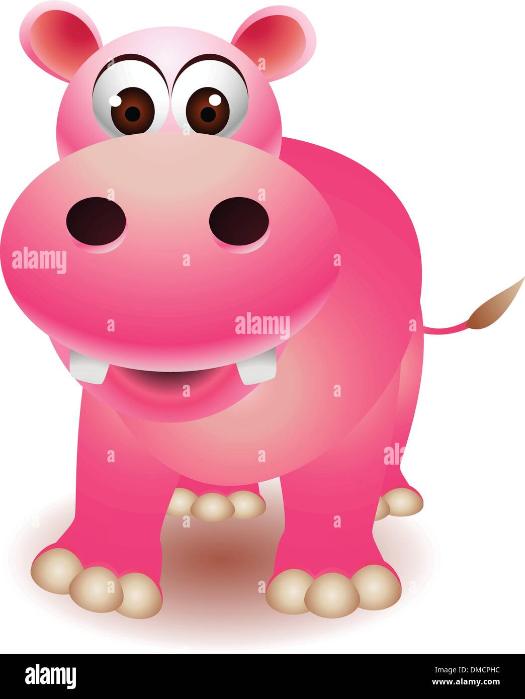 Baby hippo white background Stock Vector Images - Alamy