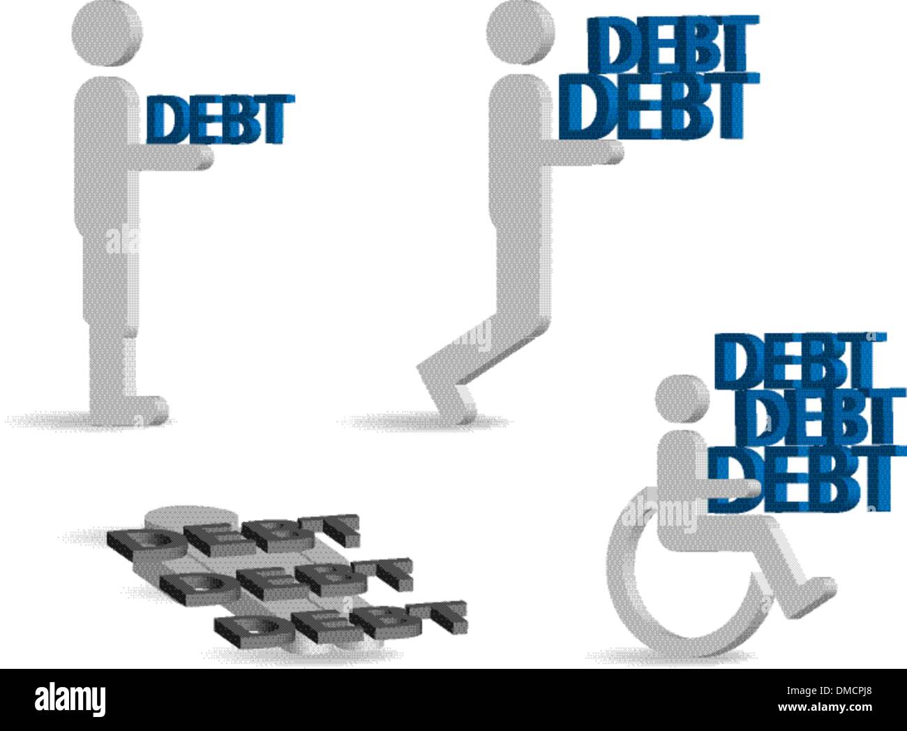 Burden of debt Stock Vector Image & Art - Alamy